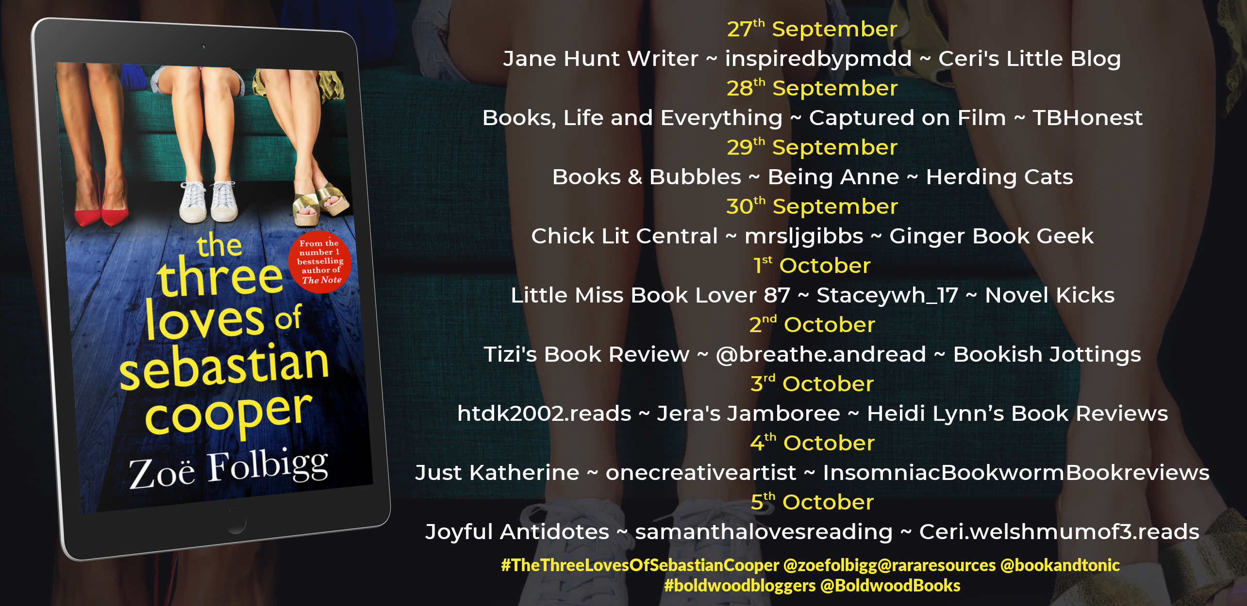 BlogTour for The Three Loves of Sebastian Cooper by Zoe Folbigg ...