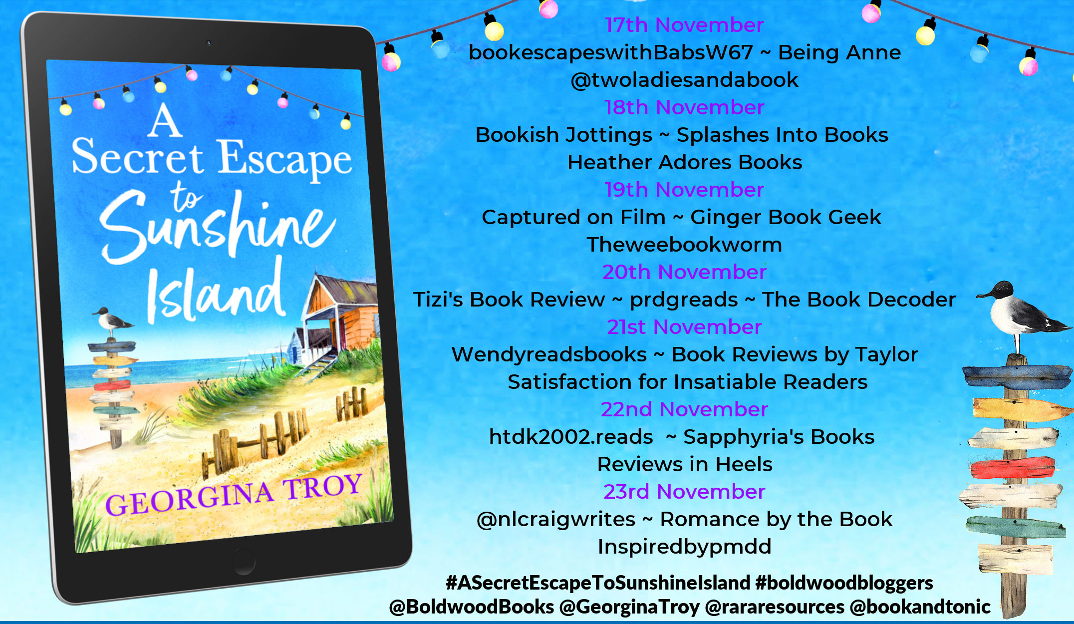 BlogTour for A Secret Escape to Sunshine Island by Georgina Troy ...