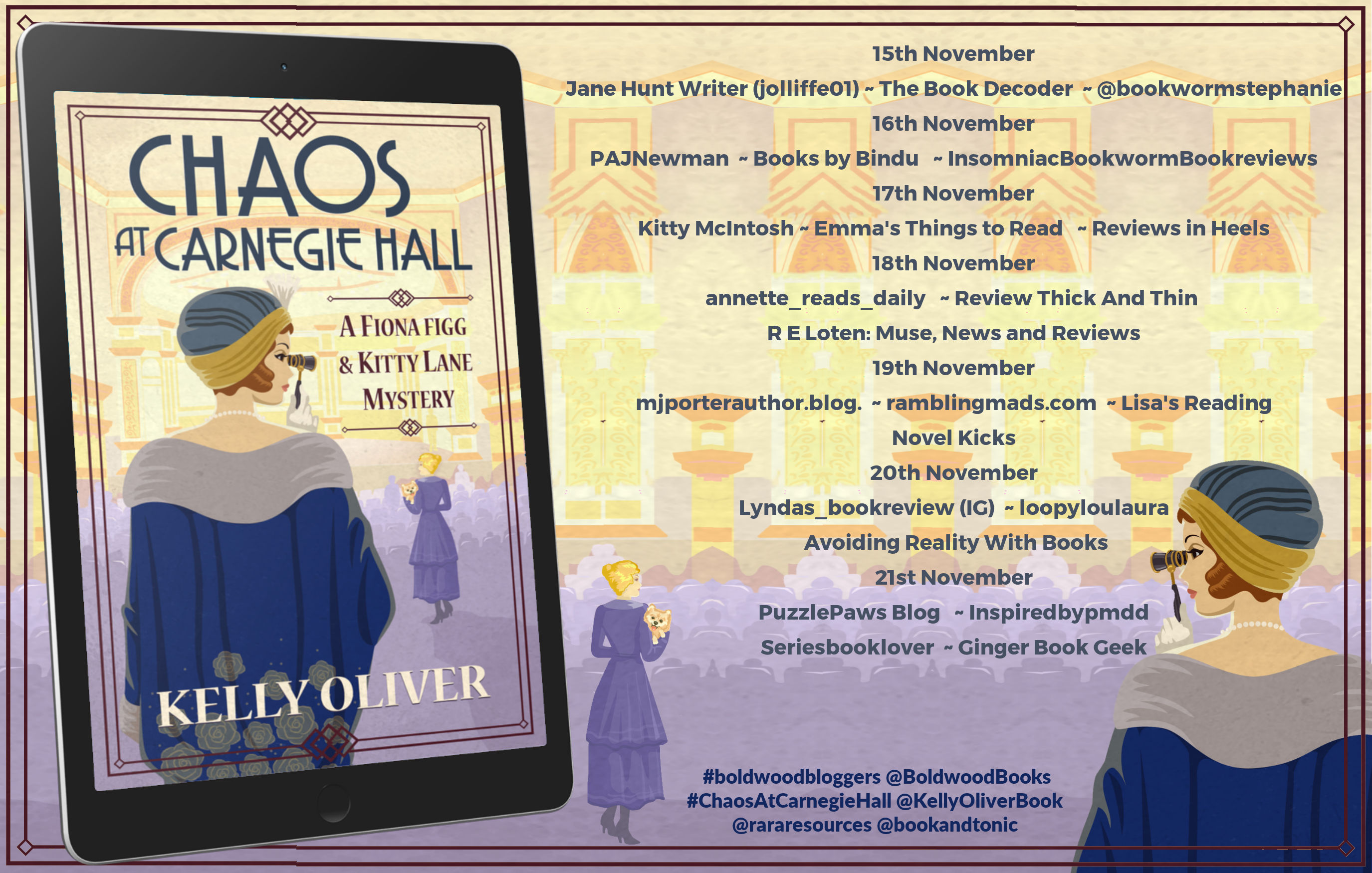 BlogTour for Chaos at Carnegie Hall by Author Kelly Oliver – Inspired ...