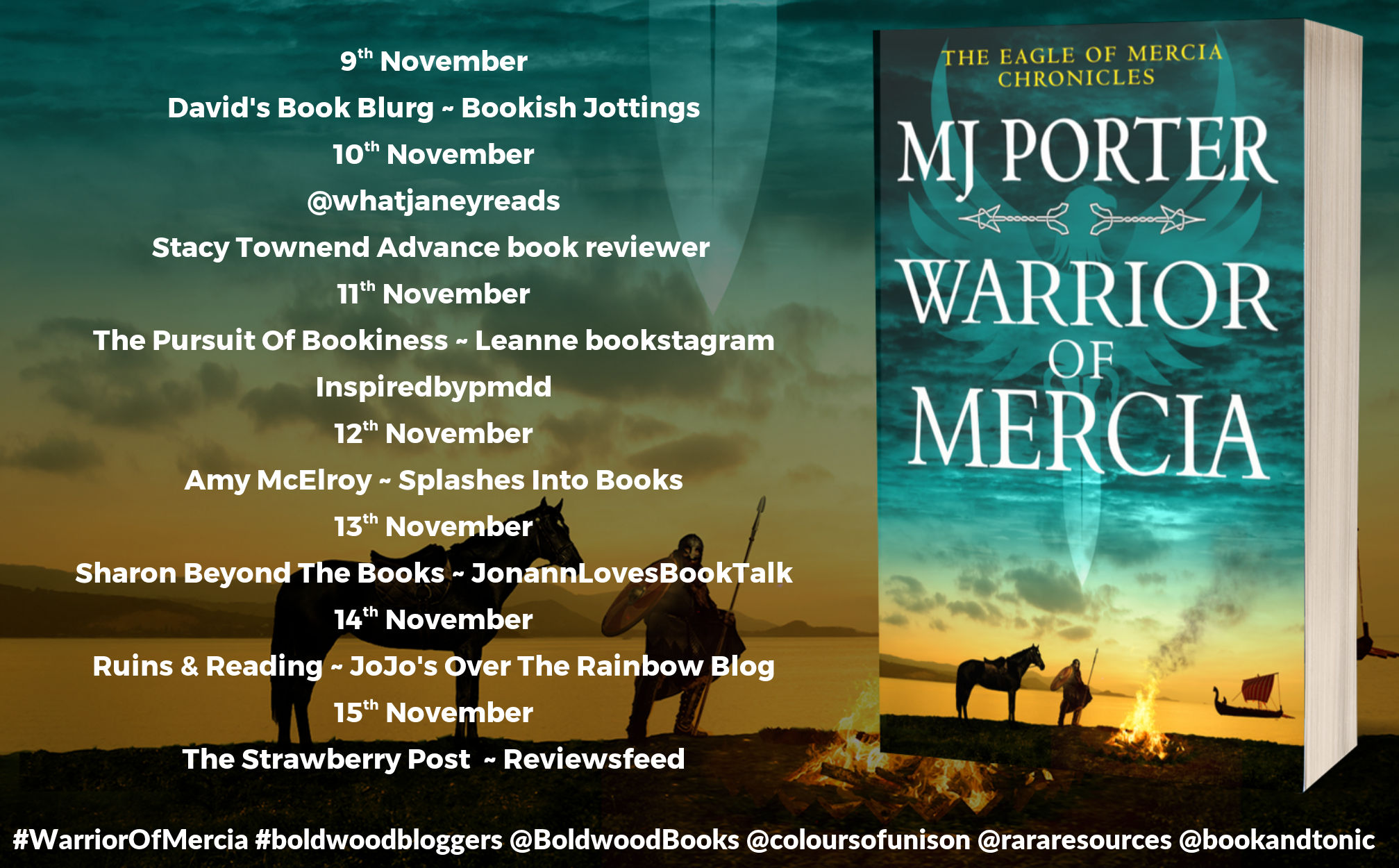 BlogTour for Warrior of Mercia by Author MJ Porter – Inspired by my PMDD