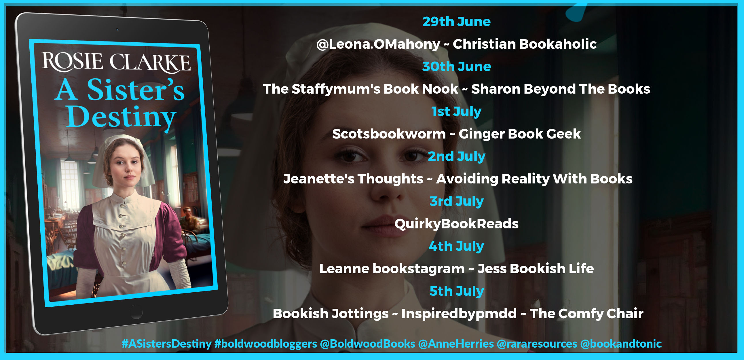 BlogTour for A Sisters Destiny by Author Rosie Clarke – Inspired by my PMDD